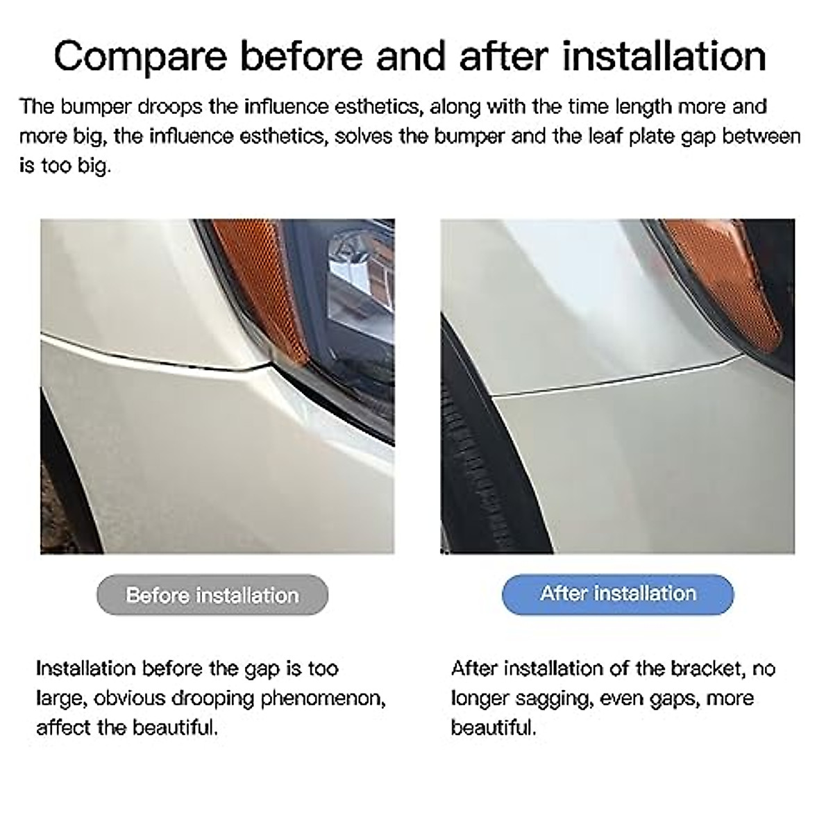 BATEMEN W New Car Bumper Bracket Set Replacement Fits for 2019 Toyota Tacoma SR5 Extended Cab Pickup 4-Door 3.5L 3456CC V6 Gas DOHC Naturally Aspirated