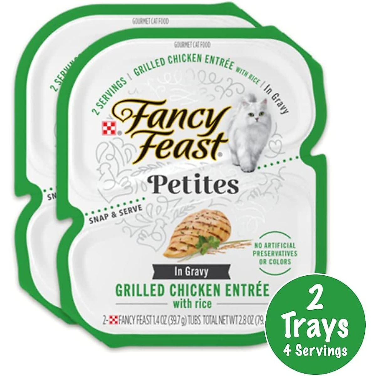 Fancy Feast Petites in Gravy Wet Cat Food Variety 5 Flavor Pack / 20 Servings/Beef, Chicken, Ocean Whitefish & Tuna, Salmon and Turkey