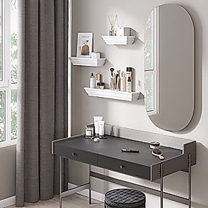 Ballucci Victorian Wall Ledge and Shelf, 12", 16", 24", Set of 3, White