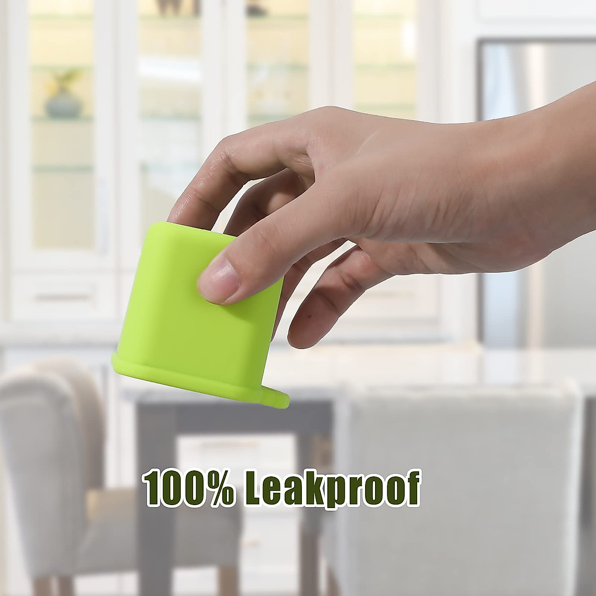 2PCS Dip Containers, Only Fits for Which is Redesigned, 4oz Silicone Salad Dressing Container Dipping Sauce Container Dipping Sauce Cups with Lids for School Lunch Picnic Travel