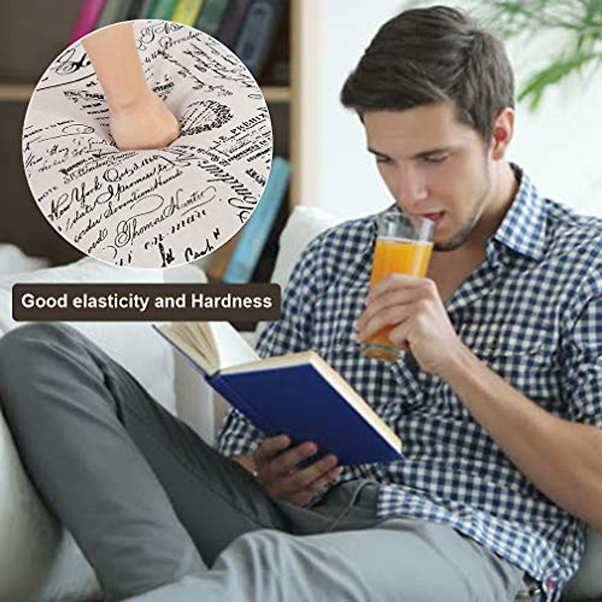 Dining Chairs Accent Chair with Solid Wood Legs Home Furniture for Living Room Armless Chair Modern Accent Chair Elegant Design Modern Fabric Living Room Chairs Sofa