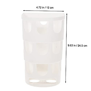 DOITOOL 1pc storage rack bag holder stand Holes Bag Dispenser Holes Bag Storage Holder Bag Holes Storage Holder Garbage Bag Dispenser Holder white Porous Organizer plastic