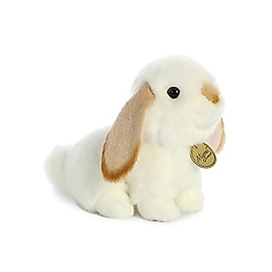 Aurora - Miyoni - 8" Lop Eared Rabbit with Tan Ears, White and Tan
