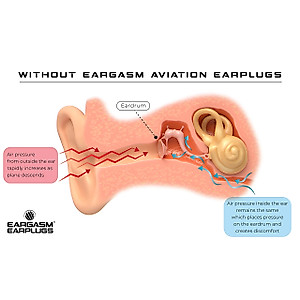 Eargasm Aviation Earplugs - Airplane Ear-Plugs for Ear Air Pressure Relief on Flights for Adults - High Altitude Air Travel Essential Earplugs for Men & Women for a Comfortable Trip