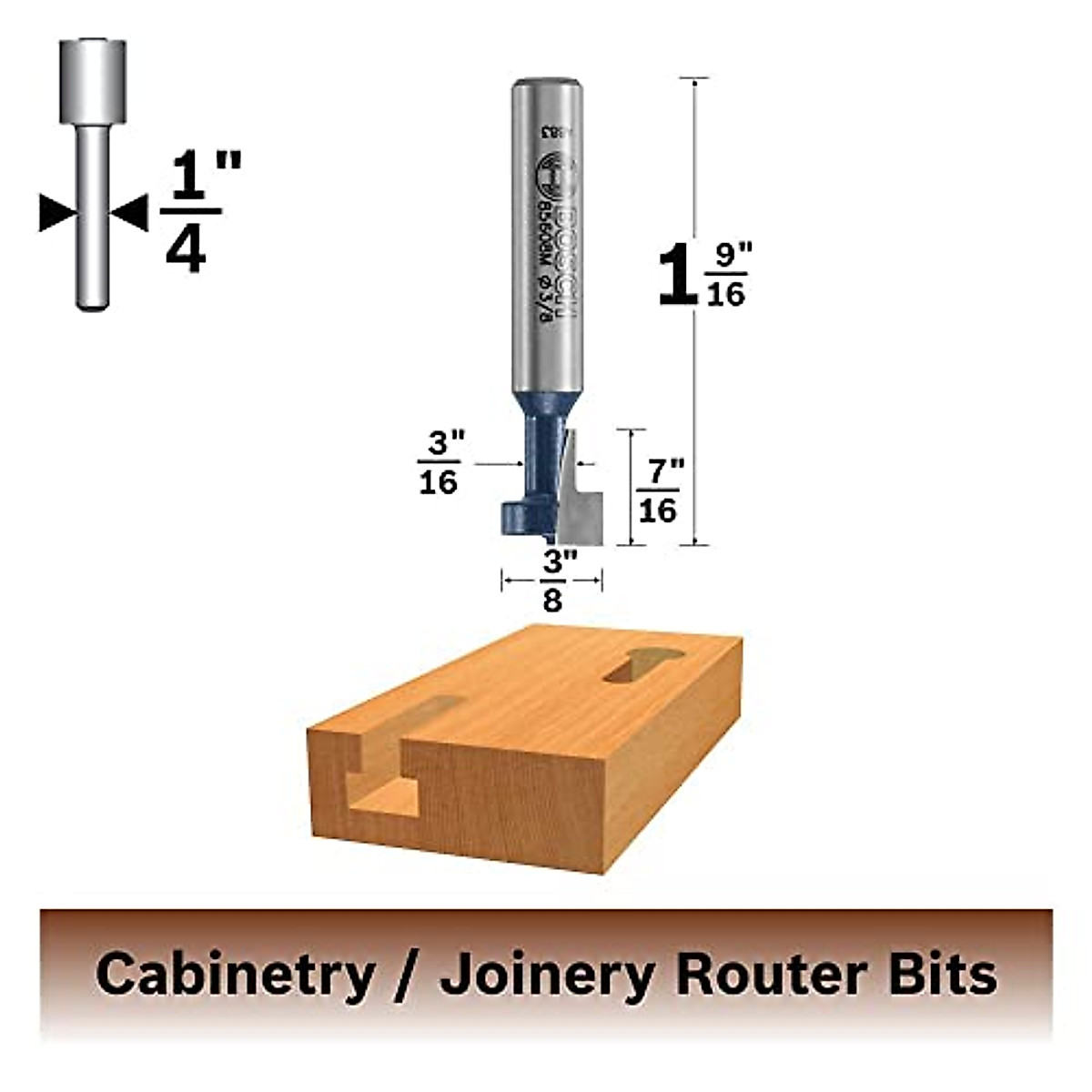 BOSCH 85608M 3/8 In. Carbide Tipped Keyhole Bit
