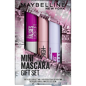 Maybelline Mini Mascara Set - Includes Falsies, Sky High & Lash Lift Mascaras in Blackest Black, 1 Mini Makeup Set
