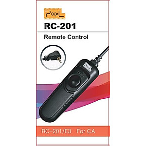 Pixel Remote Shutter Cable E3 Compatible with Canon, Pentax, Contax, Sigma Cameras with Pholsy Screen Cleaning Cloth, Replaces RS-60E3