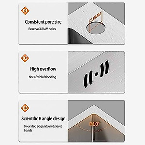 Kitchen sinks, utility sink, stainless steel sink,Well crafted for durability, making it a contemporary centerpiece that enhances the overall appeal of your kitchen space. (Size : 68 * 45 * 20cm)