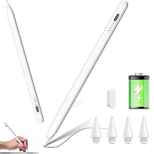 Stylus Pen for Apple iPad 1st 2nd 9th&10th(2018-2023) with Type-c Charging Magnetic, Palm Rejection,Tilting Detection, Compatible with iPad 6/7/8/9/10, iPad Air 3/4/5, iPad Mini 5/6, iPad Pro 11"/12.9