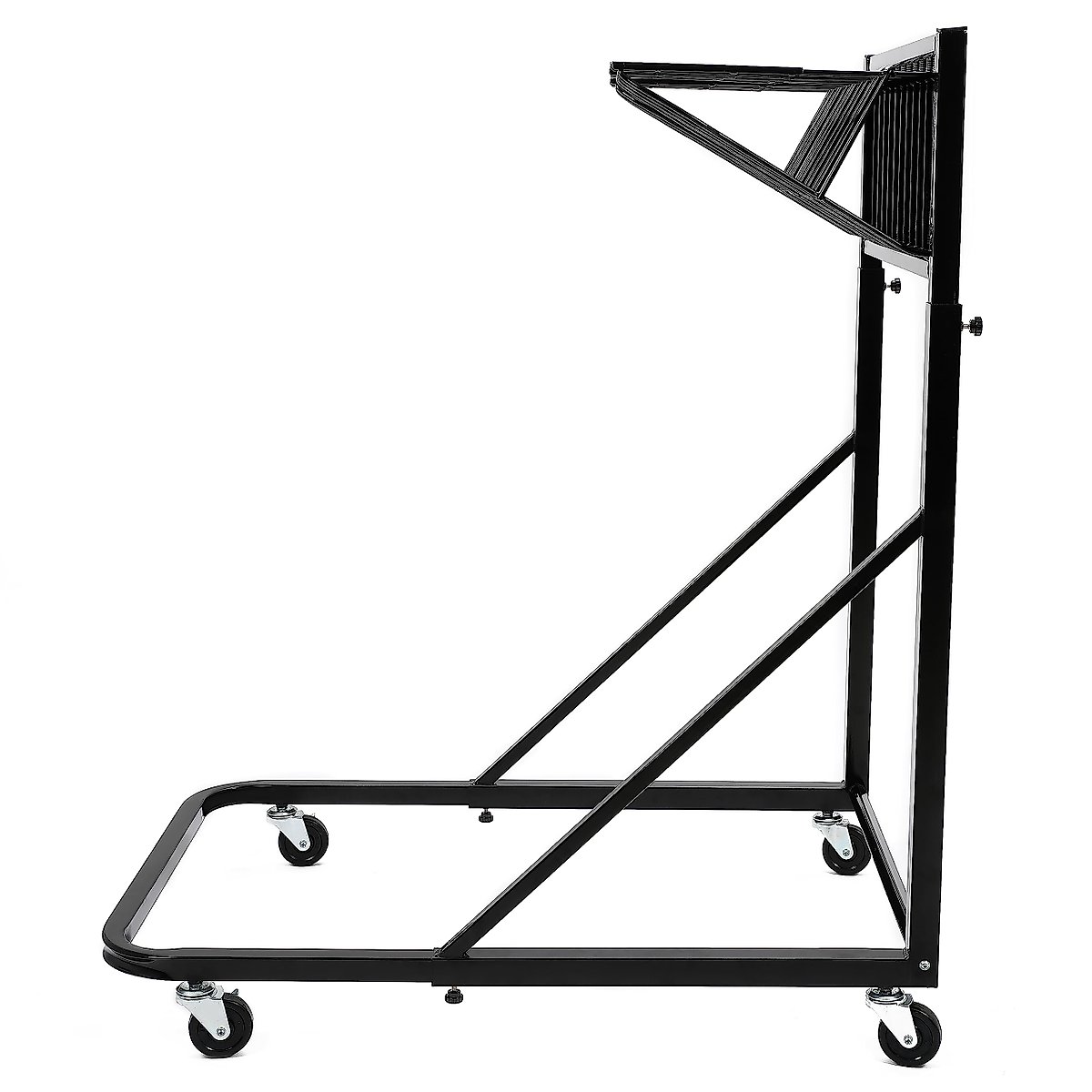 HECASA Mobile Blueprint Storage Rack with 12 Pivot Brackets, Adjustable Vertical Poster Display Rack & Plans Holder, Vertical Architectural Plan Storage Map organizer Rack Hanging File Organizer Stand Storage for Home Office Art Galleries - Black