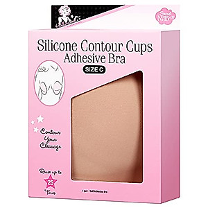 Hollywood Fashion Secrets Silicone Breast Contour Cups, Self-Adhesive, Reusable, Hypoallergenic - Size C
