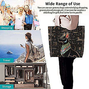 Gelxicu Ancient Egyptian Shoulder Tote Bags Egyptian Casual Bag Hieroglyphs Shoulder Handbags Bags