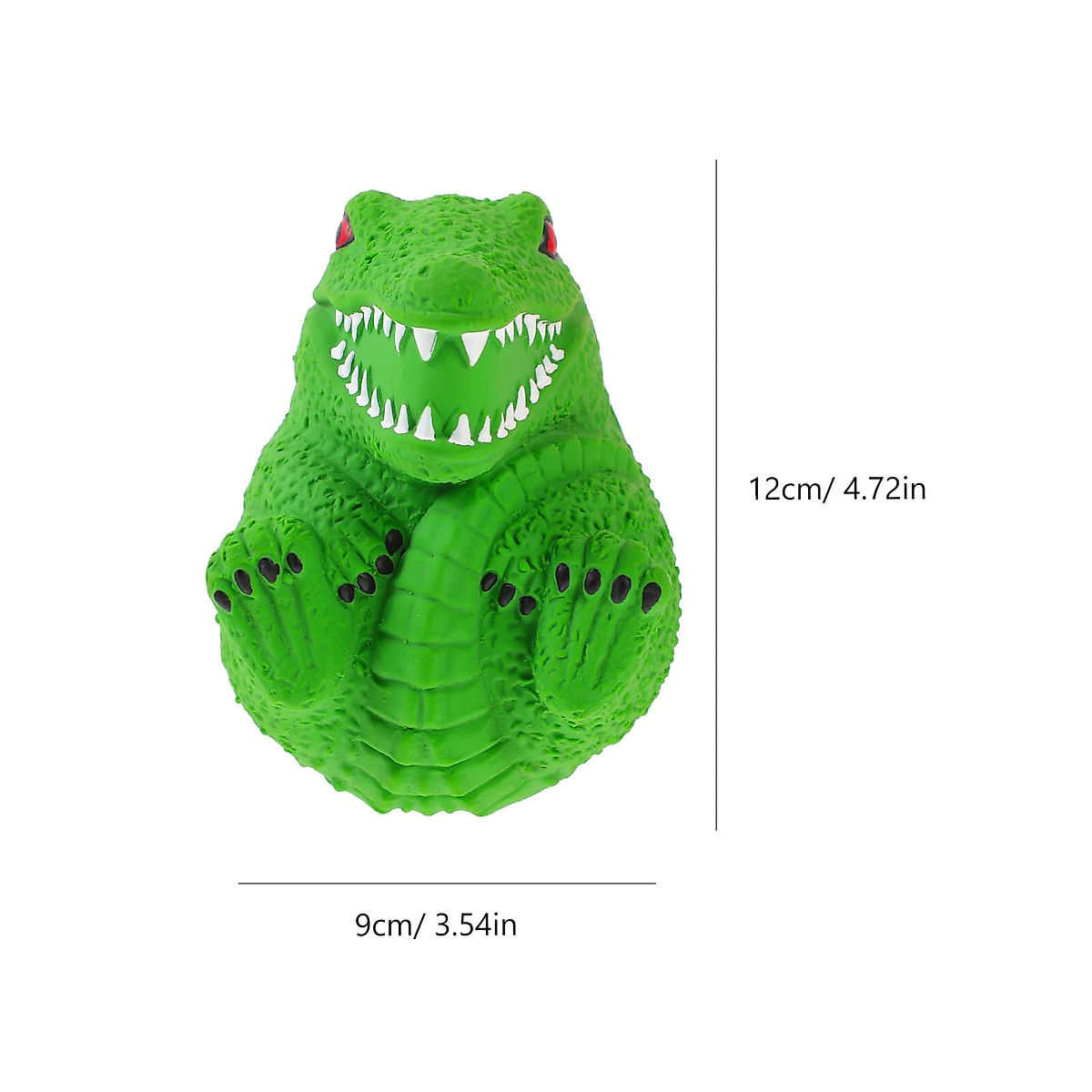 POPETPOP Squeaky Dog Toys Rubber Crocodile Shape Dog Dental Chew Toys Indestructible Dog Toys for Aggressive Chewers Dogs Puppy