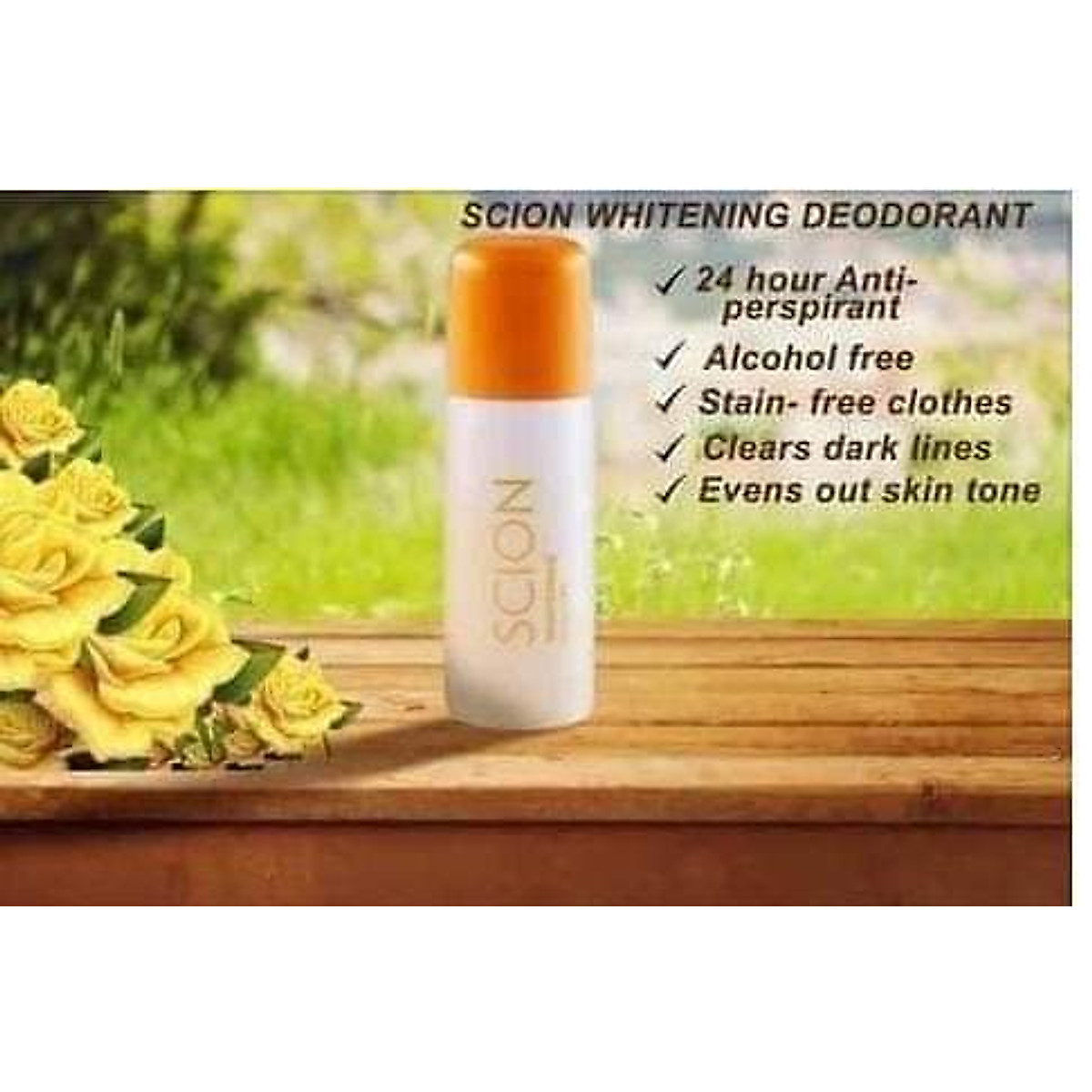 3 Packs of Sción Brightening Roll-on Deodorant Anti-Perspirant from Australia, 3x75ml
