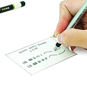 Tombow Holder Eraser, Mono Zero Round Shapre Silver (EH-KUR04)