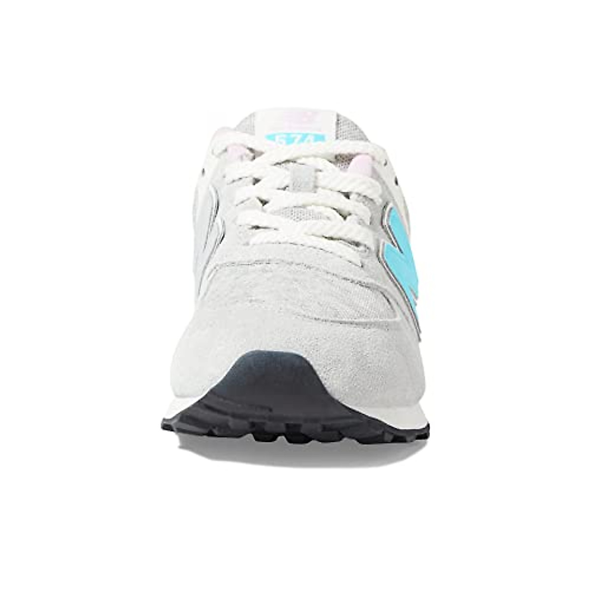 New Balance Kids 574 V1 70s Racing Lace-up Sneaker, BRIGHTON GREY/SUMMER AQUA/LILAC CLOUD, 2 M Little Kid (4-8 Years)