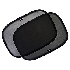 Enovoe Car Window Shades for Baby (2 Pack) - 21"x14" Sun Shade Blocker, Cling - Glare Shield and UV Rays Protection for Your Child - Side Window Screens for SUV- Mesh Window Shades for car Baby