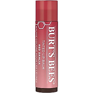 Burt's Bees Lip Tint Balm with Long Lasting 2 in 1 Duo Tinted Balm Formula, Color Infused with Deeply Hydrating Shea Butter for a Natural Looking Buildable Finish, Fiery Red Dahlia (2-Pack)