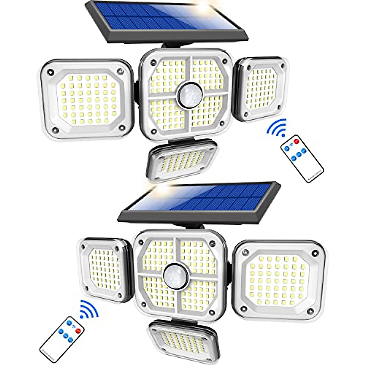 2 Pack Solar Security Lights Outdoor, 3000LM/231LED Wireless IP65 Waterproof Wall Motion Sensor Lights LED Flood Lights Outdoor for Front Door, Backyard, Garage, Deck…