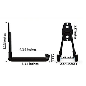 zoele 2Pcs Garden Power Tool Hanger, Wall Mount Garage String Trimmer Hangers Weed Eater Hanger Weedeater Hanger, Power Tool Hook for Garage Wall Tool Organizers and Storage (Black)