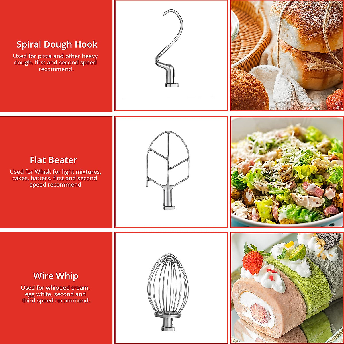 Commercial Mixer 15QT, Towallmark Commercial Food Mixer 600W, 3 Speeds Adjustable 130/233/415RPM Heavy Duty Commercial Stand Mixer 110V with Stainless Steel Bowl, Food Mixer for Bakeries Restaurant