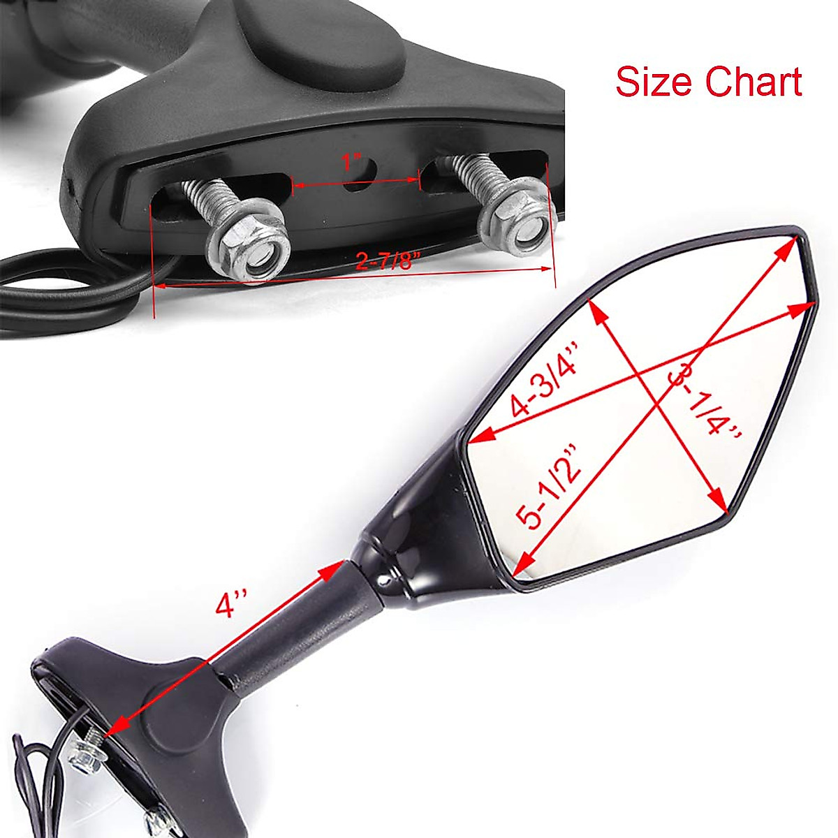 Motorcycle Led Turn Signal Side Mirrors For Yamaha YZF600 YZF R6 FZR600 Honda CBR600
