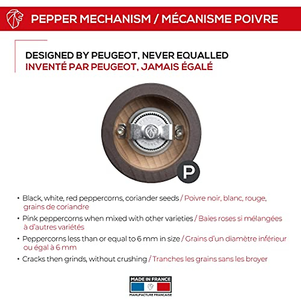 Peugeot 870422/1 Paris Classic 9-Inch Pepper Mill, Chocolate