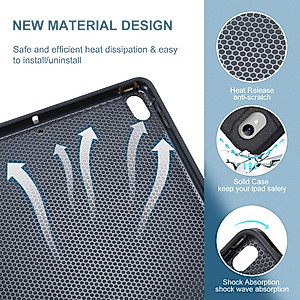 iPad Keyboard Case for Air 3rd Gen 10.5" (2019), iPad Pro 10.5" (2017), iPad 9th/8th/7th 10.2'', Magnetic Detachable Wireless Bluetooth Keyboard, Smart Keyboard Case with Back-lit and Pen Holder,Black