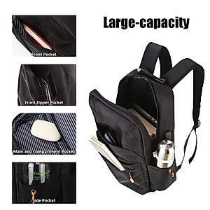 SARHLIO 17.7" Laptop Backpack for Men Women College Upgraded with Metal Zipper Bookbag with USB Charging Port Fits 15.6" Laptop Water Resistant Large Casual Daypack for School Travel Business (BPK20C)