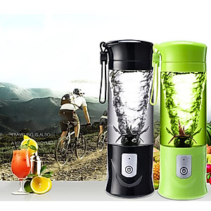 Portable Blender, Mini USB Blender for Shakes and Smoothies, 13.5 Oz Juicer Cup Rechargeable Type-C Personal Blender with Ultra Sharp Six Blades, Multifunctional and BPA Free Blender Bottle–Ideal for Traveling, Gym, Office-Black