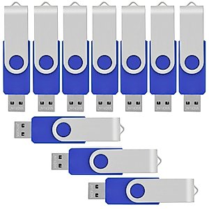 VICFUN 20 Pack 128MB USB Flash Drive 128MB Flash Drives USB 2.0 Blue