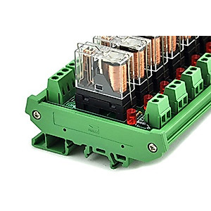 Electronics-Salon DIN Rail Mount AC/DC 24V Control 8 SPDT 16Amp Pluggable Power Relay Module, G2R-1-E