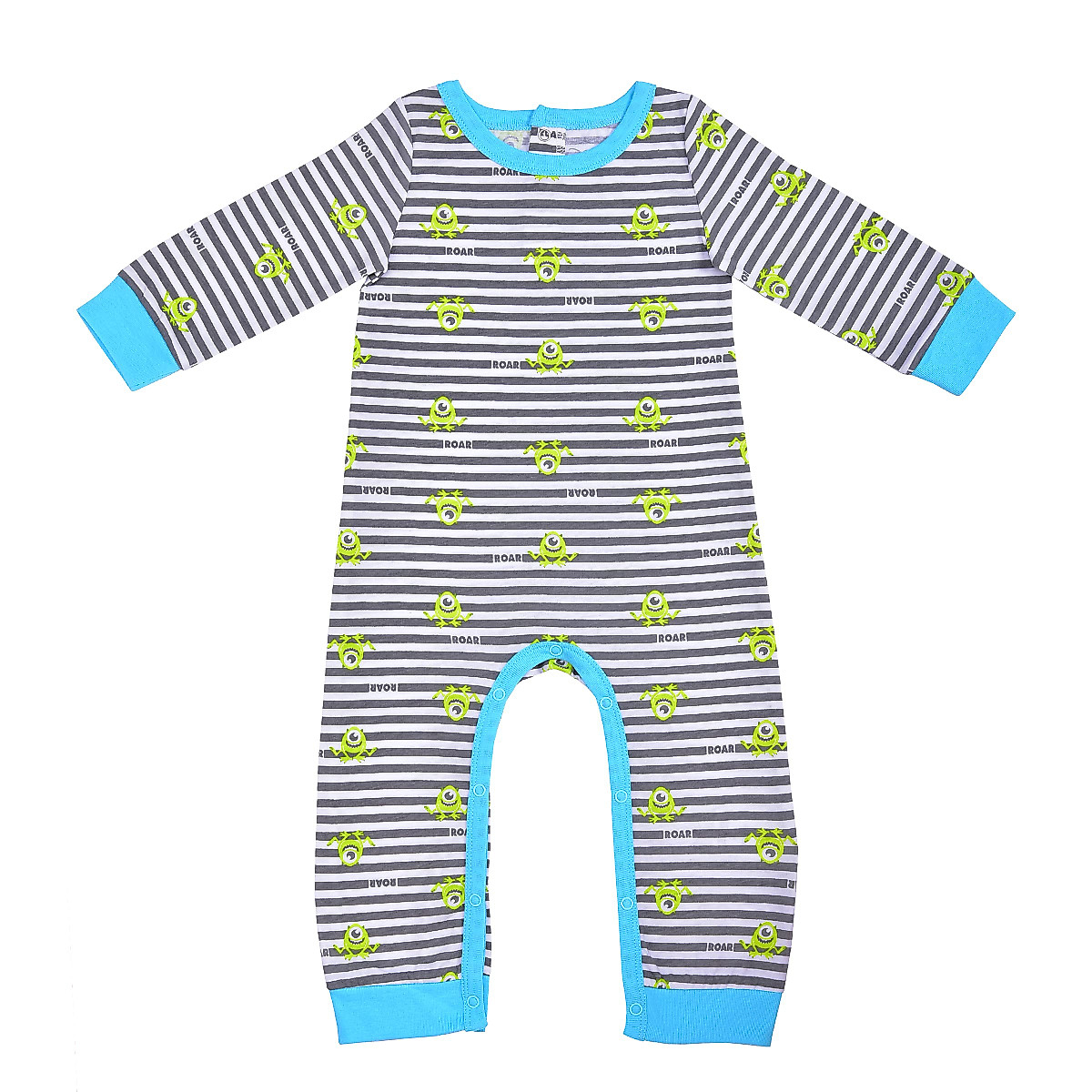 Disney Baby Monsters Inc Mike and Sully Coveralls, Blue, 6 Months (Pack of 3)