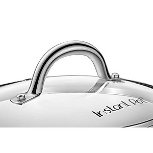 Instant Pot Tempered Glass Lid, 7.6-In, Mini 3-Qt, , Cooking Pot Lid, Stainless Steel Handle and Rim, Clear