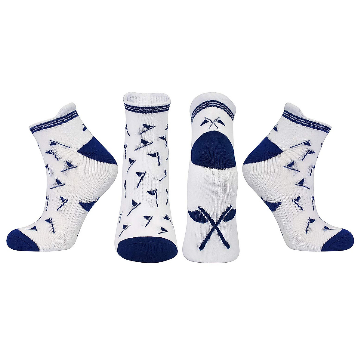 Surprizeshop Ladies Golf Socks (3 Pack) | Cushioned Sole | Extended Tab at rear | One Size US 6-9 | Compression Fit for Support & Comfort | Womens Golf Socks (Navy)