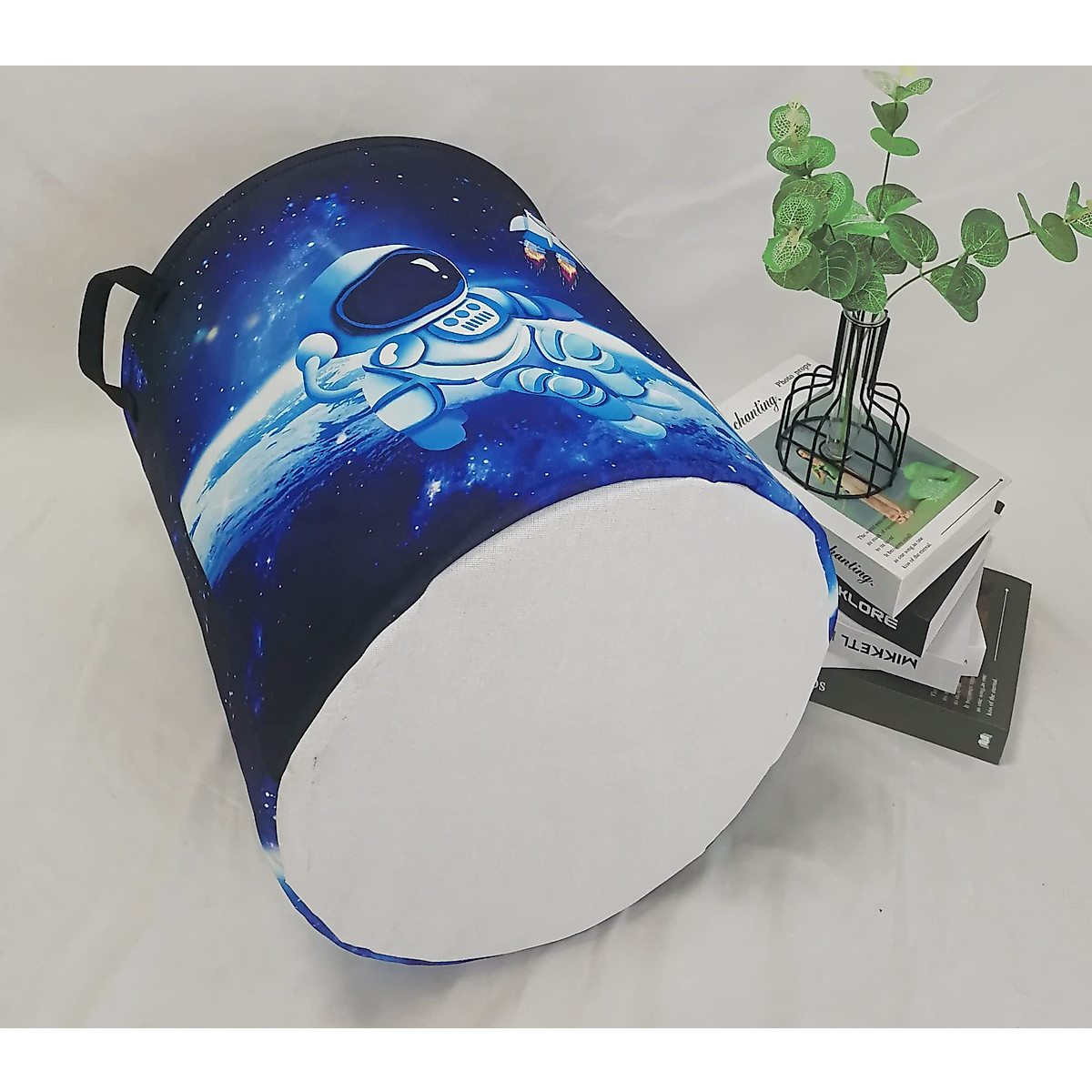 MAIZMZ Storage Bins Toys Box Kids Hamper Laundry Basket Canvas Collapsible Baby Gift Organizer Bin for Nursery Home/Dorm/Kitchen/Pet/Office/Closet/Shelf/(spaceman)