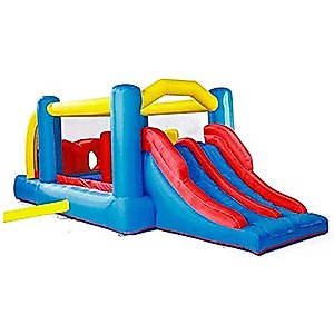Inflatable Castle and Slide, Trampoline Children S Indoor and Outdoor Jumping Bed Kindergarten Small Square Toys Playground 560 * 255 * 190Cm