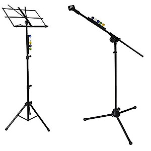 Jiayouy 7.3" Inches Microphone stand Guitar Pick Holder Rubber Guitar Picks Clamp Clip With 5 Picks