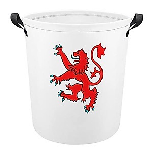 Lion Rampant Scotland Large Laundry Basket Hamper Bag Washing with Handles for College Dorm Portable