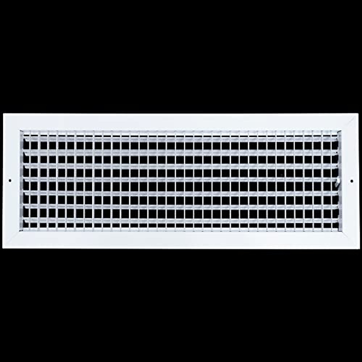 Fits 24" x 8" Duct Opening Steel Adjustable Air Supply Grille by Handua | Register Vent Cover Grill for Sidewall and Ceiling | White | Outer Dimensions: 25.75" X 9.75"