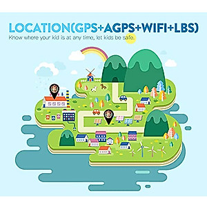 Vowor Kids Smart Watch, 4G WiFi GPS LBS Tracker SOS Emergency Call Video Chat Children Smartwatches, IP67 Waterproof Phone Watch for Boys Girls Age 3Years+, Compatible with Android/iPhone iOS (Blue)