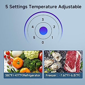 BANGSON 7.1 Cu.Ft Refrigerator with Freezer, Apartment Size Fridge with Bottom Freezer, Large Capacity, Energy Saving, Adjustable Thermostat, Low Noise, Black