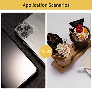 Goshoot 2 PCS Photo Backdrop Boards Kit, 2x2ft Double Sided White Leather Wood Texture Food Backdrops, Flat Lay Photography Backgrounds with 2X Bracket for Jewelry Cosmetics Small Product Props