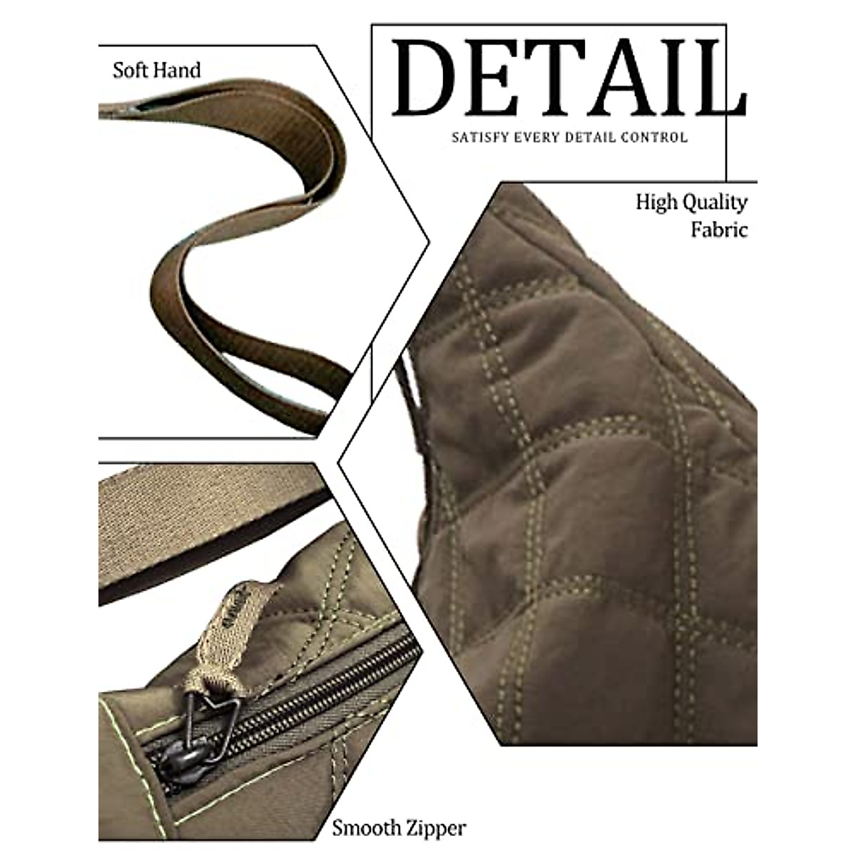 Puffy Tote Bags Women Quilted Puffer Handbag Lightweight Padded Crossbody Shoulder Travel Shopping Tote Girls Hobo Bag Purse Green