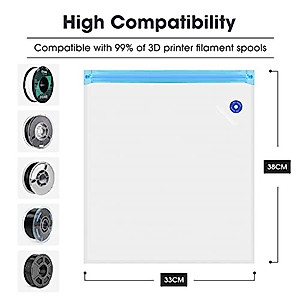 eSUN 3D Printing Filament Vacuum Storage Kit, Spool Storage Sealing Bags Dust Proof Humidity Resistant for Keeping Filament Dry, 10 Vaccum Bags/Kit, 33 x 38cm