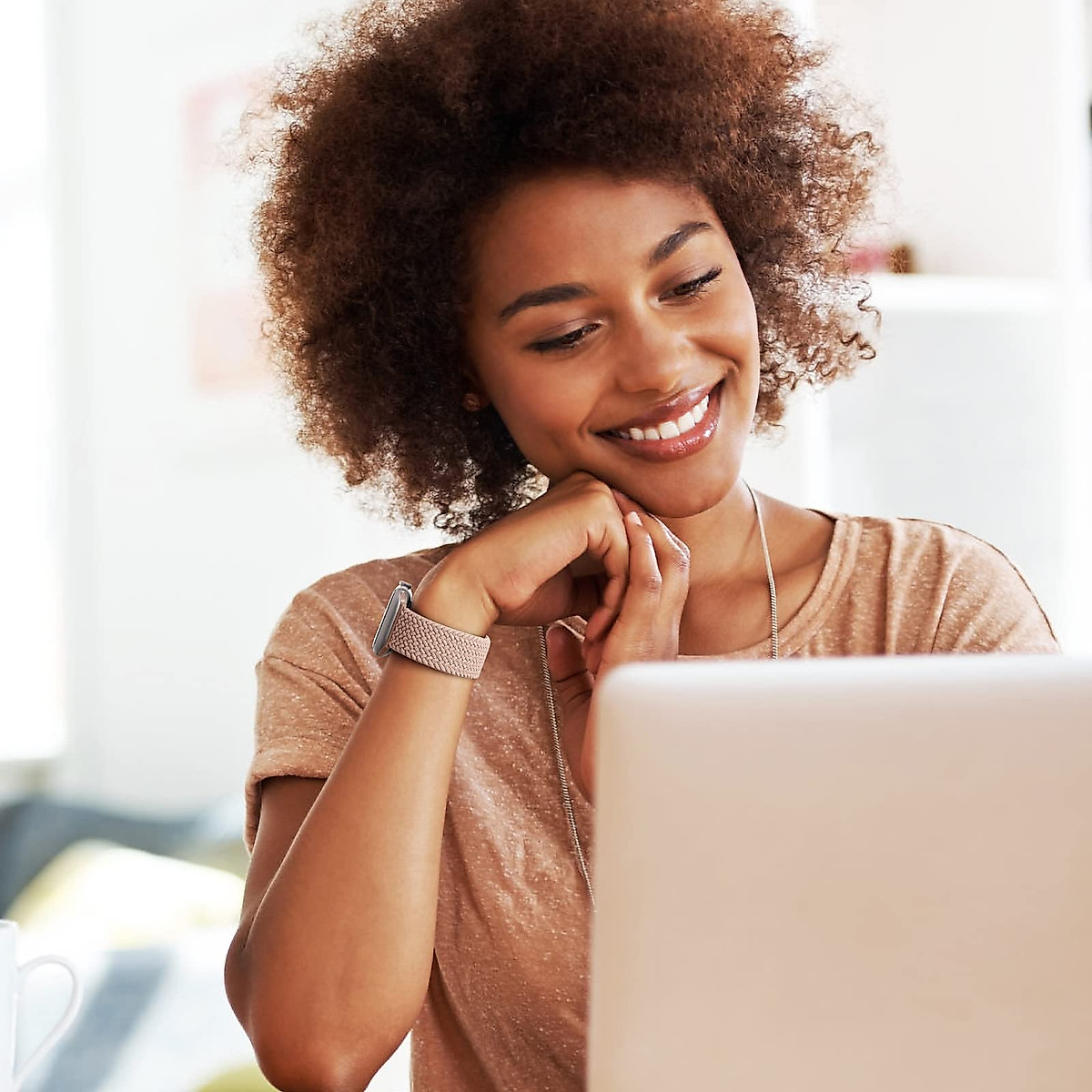 DaQin 4 Pack Braided Solo Loop Compatible with Apple Watch Band 38mm 40mm 41mm Women Men, Adjustable Stretchy Band Elastic Nylon Sport Wristbands for iWatch Series 9 8 7 6 5 4 3 2 1 SE Ultra/Ultra 2