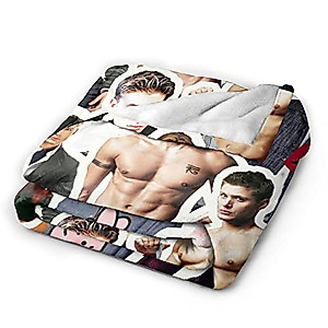 Blanket Jensen Ackles Soft and Comfortable Warm Fleece Blanket for Sofa,Office Bed car Camp Couch Cozy Plush Throw Blankets Beach Blankets