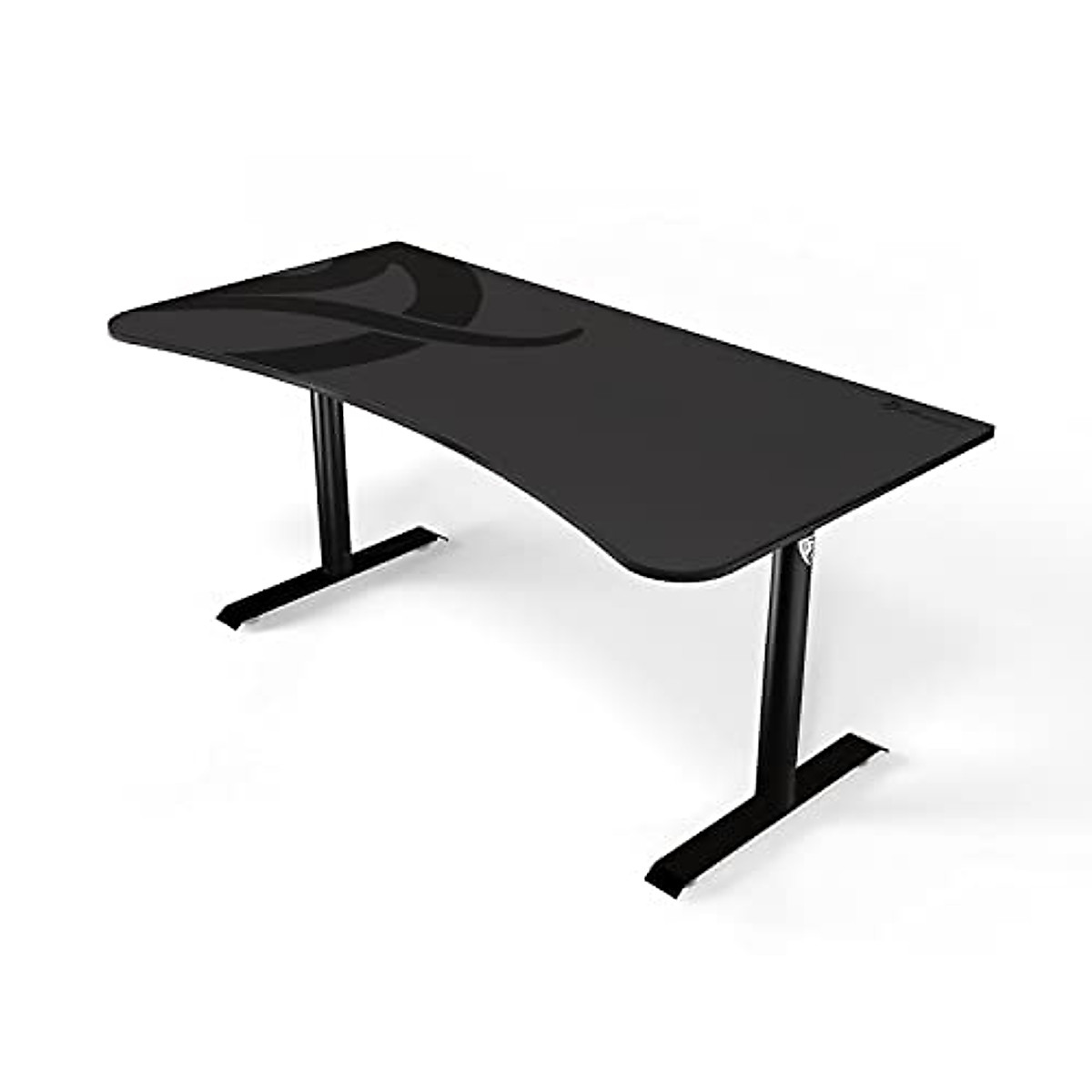 Arozzi Arena Ultrawide Curved Gaming and Office Desk with Full Surface Water Resistant Desk Mat Custom Monitor Mount Cable Management Cut Outs Under The Desk Cable Management Netting - Dark Grey