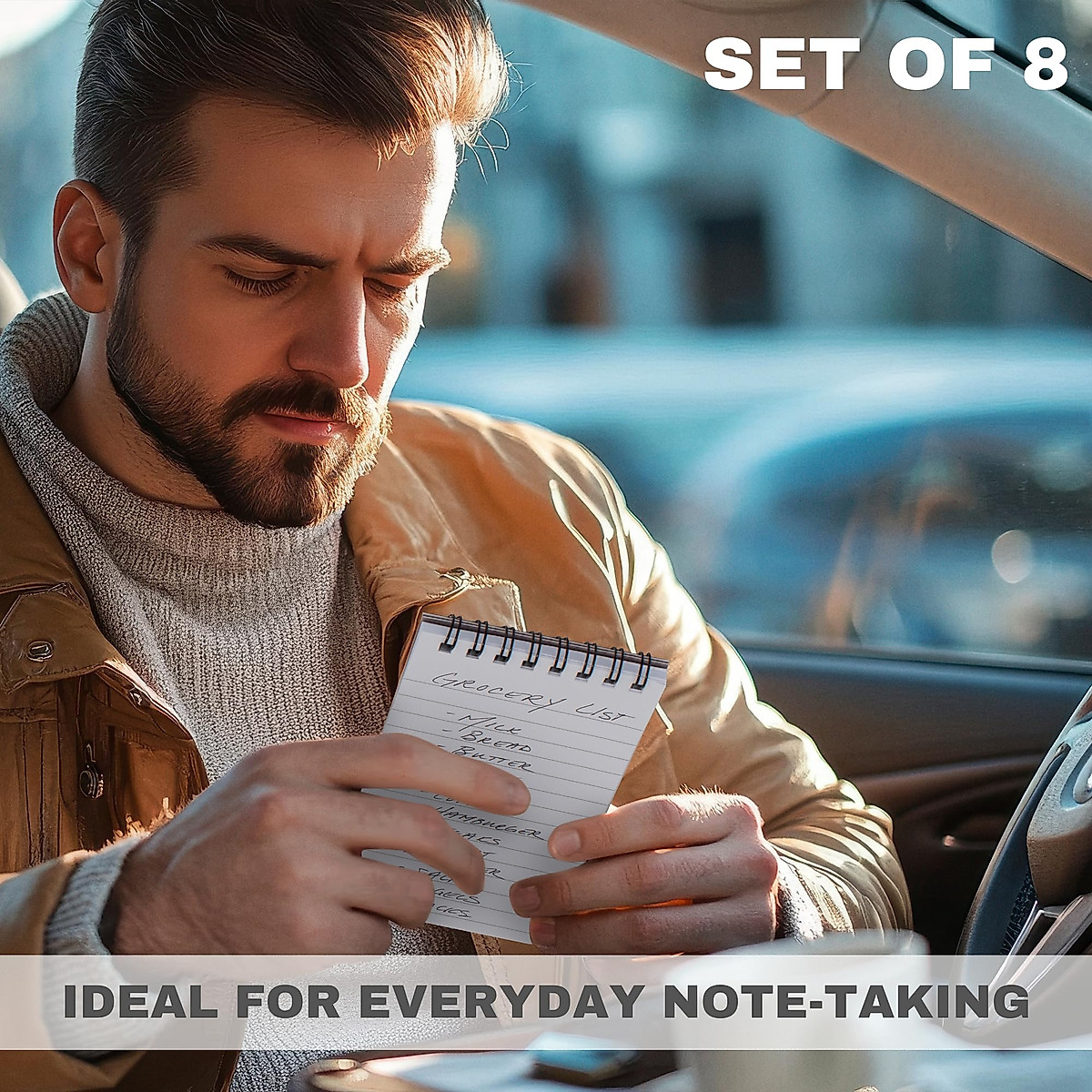 ZICOTO Aesthetic Pocket Notebooks Set Of 8 - Small 3x5 Spiral Notepads With Lined Pages - The Perfect Little Mini Pads to Stay Organized and Boost Productivity at Work or School