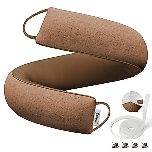 fowong Under Door Draft Stopper 36 Inch Noise Stopper Soundproofing Draft Guard for Bottom of Door, Brown